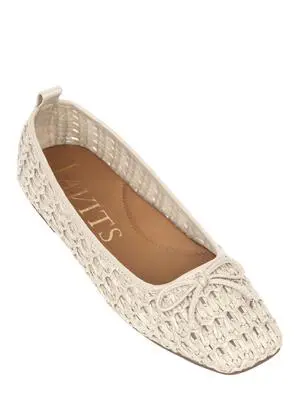 Eric Javits Parris Raffia Ballet Flat - Cream