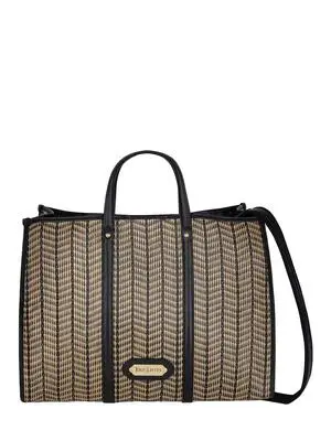 Eric Javits Palm Tote - Black Mix