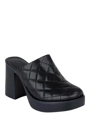 Eric Javits Genevieve Clog Quilted-shoes - Black Quilted