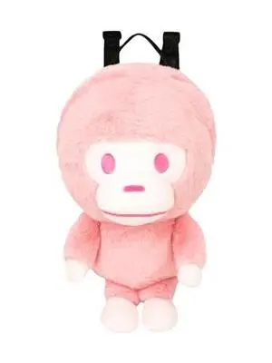 A BATHING APE Baby Milo Large Plush Backpack - Light Pink