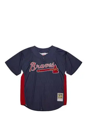 Mitchell & Ness 007 Atlanta Braves Striped Top - Blue