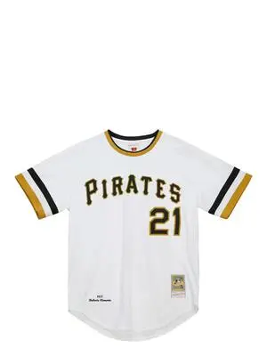 Mitchell & Ness X Mlb 1971 Pittsburgh Pirates Roberto Clemente Home Jersey T-shirt - White