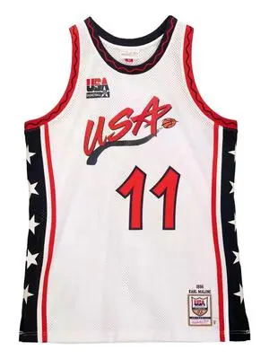 Mitchell & Ness Karl Malone Authentic Vest - White