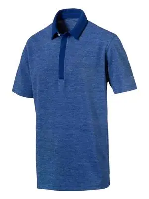 PUMA Moving Day Polo Striped Polo Shirt - Blue