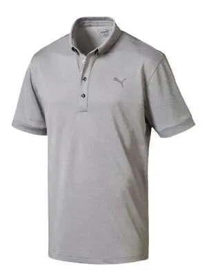 PUMA Oxford Heather Polo Shirt - Grey