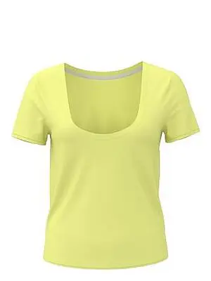 Pink Dream Jersey Scoop Tee - Yellow