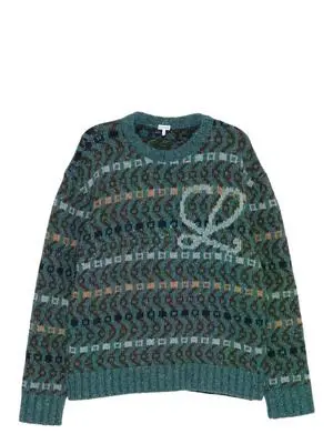 Loewe Patterned Jumper - Blue