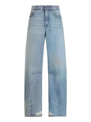 Dolce & Gabbana Paneled Distressed Jeans - Blue