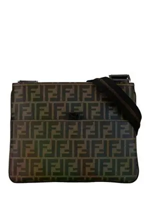 Fendi 2000-2010 Zucca Coated Canvas Crossbody Bag - Brown