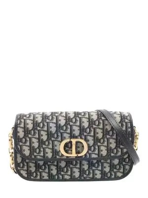 Dior 2023 Oblique 30 Montaigne Avenue Shoulder Bag - Blue