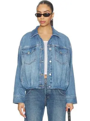 PISTOLA Bibi Blouson Denim Jacket - Blue