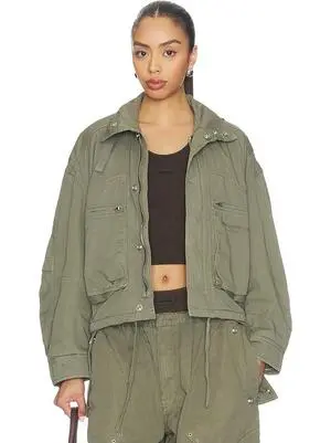 Alexander Wang Cargo Jacket With Articulated Pockets - Army