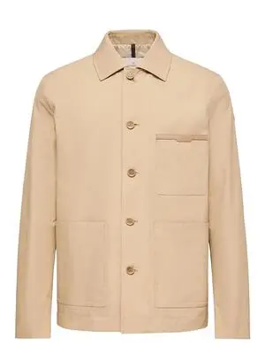 Moncler Nanav Seersucker Shirt Jacket - Beige