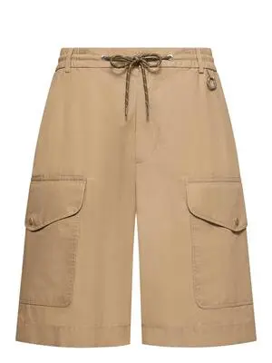 Moncler Cotton Poplin Cargo Shorts - Beige