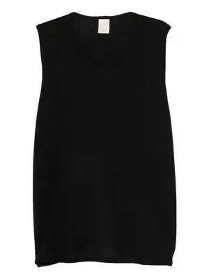 JAN JAN VAN ESSCHE Crew-neck Vest - Black