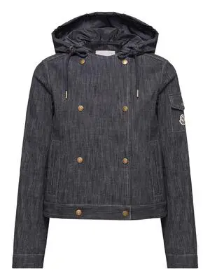 Moncler Diervilla Hooded Denim Jacket - Blue