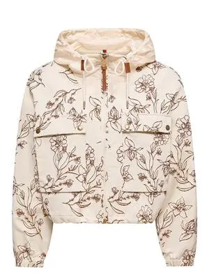 Moncler Nepeta Hooded Floral Print Jacket - Multicolor