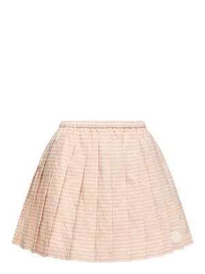 Moncler Vichy Pleated Mini Skirt - Pink
