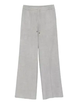 BERWICH Drawstring Wool Trousers - Grey