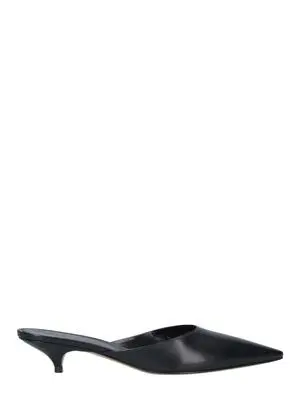 THE ROW Liisa Kitten Mules - Black