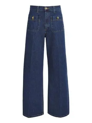 Sandro Sandro Paris Wide-Leg Jeans Blue
