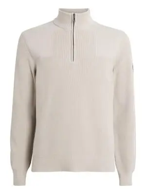 Belstaff Organic Cotton Commander Quarter-zip Sweater - Grey
