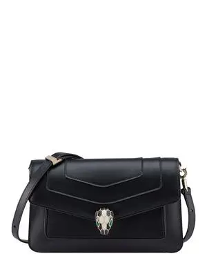 BVLGARI Serpenti Forever East-west Shoulder Bag - Black
