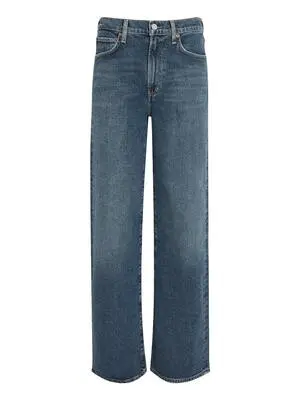 AGOLDE Harper Mid-rise Straight Jeans - Blue
