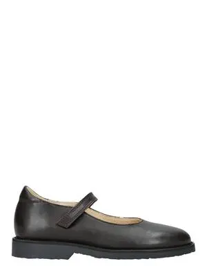 PAPOUELLI Leather Emilia Mary Janes - Brown