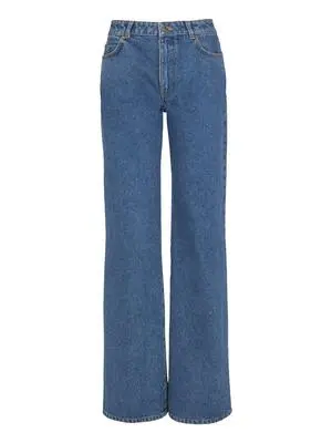 Balmain Elongated Straight Leg Jeans - Blue