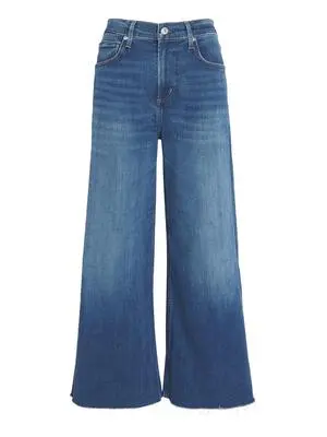Citizens Of Humanity Cropped Lyra Wide-leg Jeans - Blue