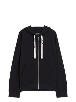 Max Mara Cotton-blend Zip-up Hoodie - Blue