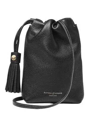 ASPINAL OF LONDON Leather Hudson Cross-body Bag - Black