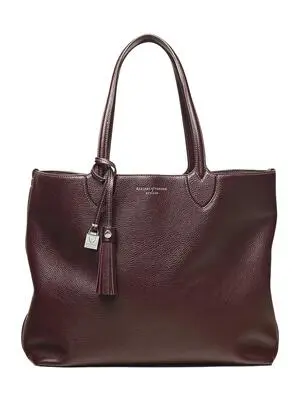ASPINAL OF LONDON Leather Hudson Tote Bag - Red