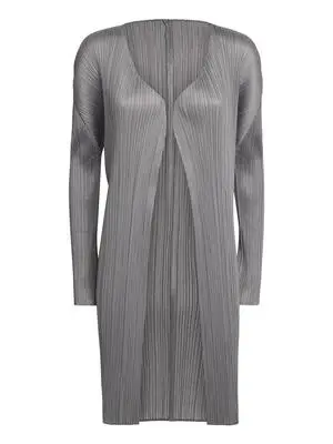 Issey Miyake Basics Longline Cardigan - Grey