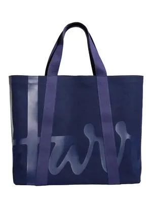 Harrods Large Cotton Logo Tote - Navy
