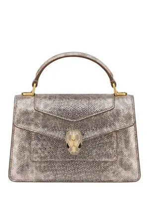 BVLGARI Serpenti Forever Top-handle Bag - Beige