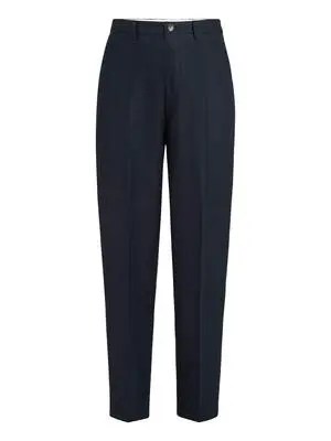 Brunello Cucinelli Cotton-linen Panama Trousers - Blue