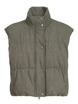 Brunello Cucinelli Cotton Padded Gilet - Green