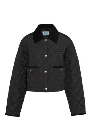 Prada Re-nylon Cropped Jacket - Black