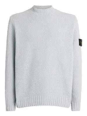 Stone Island Cotton Compass Sweater - Blue