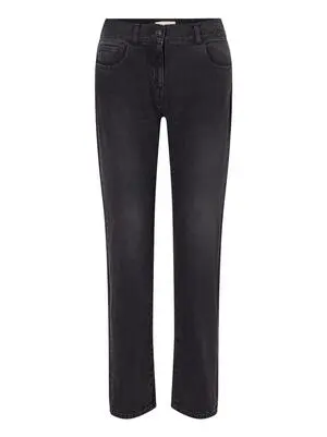 THE ROW Booker Mid-rise Straight-leg Jeans - Black