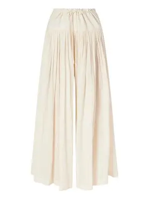 THE ROW Berenice Pleated Wide-leg Pants - Neutrals
