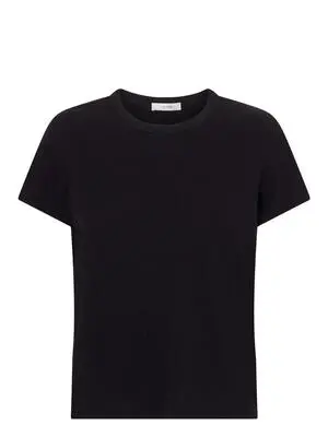 THE ROW Jovita Cotton, Cashmere, And Silk-blend T-shirt - Black