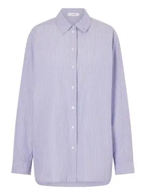 THE ROW Sisilia Cotton-poplin Shirt - Blue
