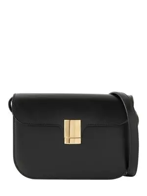 Calvin Klein Small Leather Shoulder Bag - Black