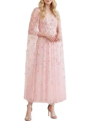 NEEDLE & THREAD Dahlia Ditsy Ankle Gown Dusk Pink