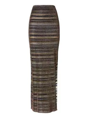 Missoni Striped Maxi Skirt - Brown