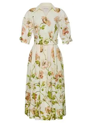 Cara Cara Caro Belted Midi Dress - Neutrals