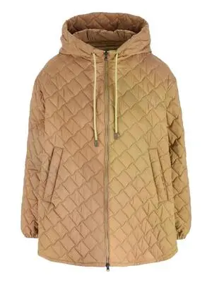 Herno Quilted Hooded Jacket Neutrals